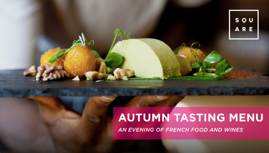 autumn October wine tasting banner - The Square Club